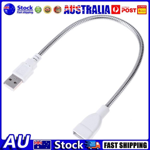 AU USB Male to Female Extension LED Light Adapter Cable Metal Flexible ...