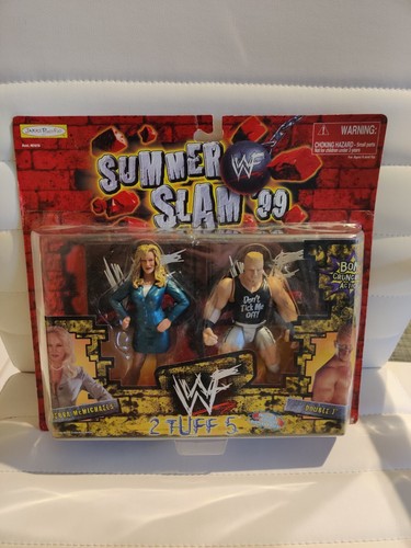 Vintage 1999 WWF WWE Summer Slam Debra & Double J Wrestling Figure Set ...