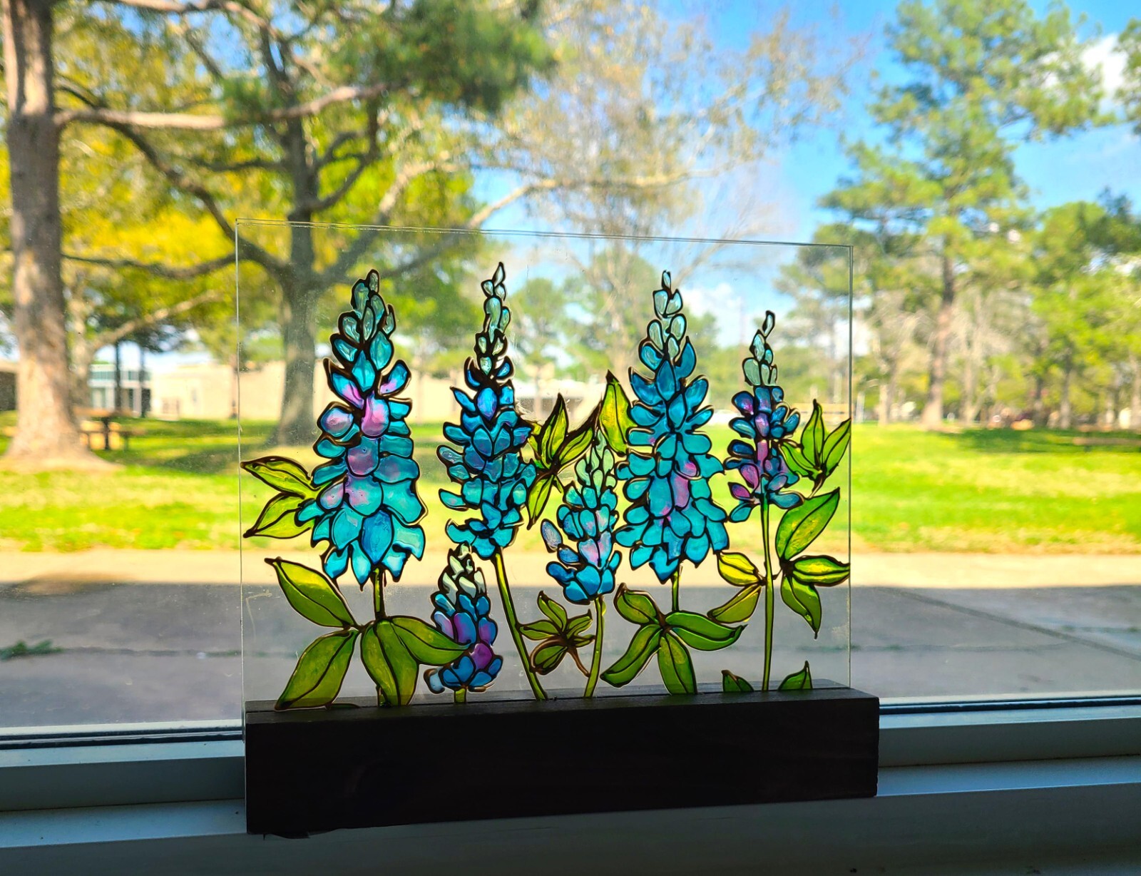 Suncatcher Window Texas Bluebonnet, Meadow flowers Wild flowers glass ...