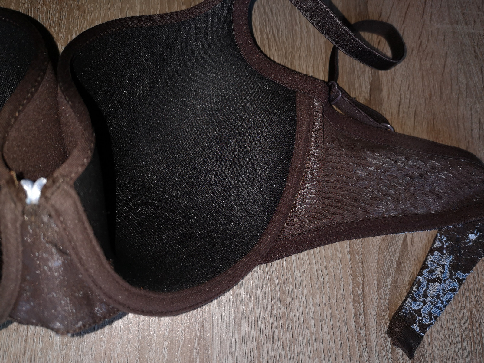 New La Perla Joelle Brown Bra with blue lace size 85B 38B I 4B | eBay