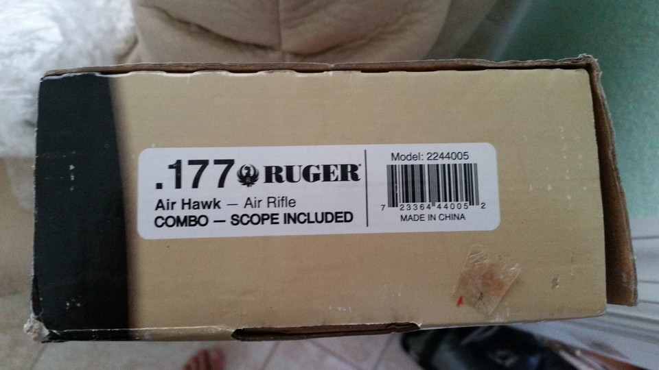 Ruger Air Hawk 1000 FPS .177 Pellet Wood Stock Air Rifle w/ 4 x 32 ...