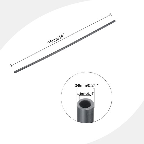 PVC Rigid Round Pipe 4mm ID 6mm(1/4") OD 350mm Dark Grey High Impact | eBay