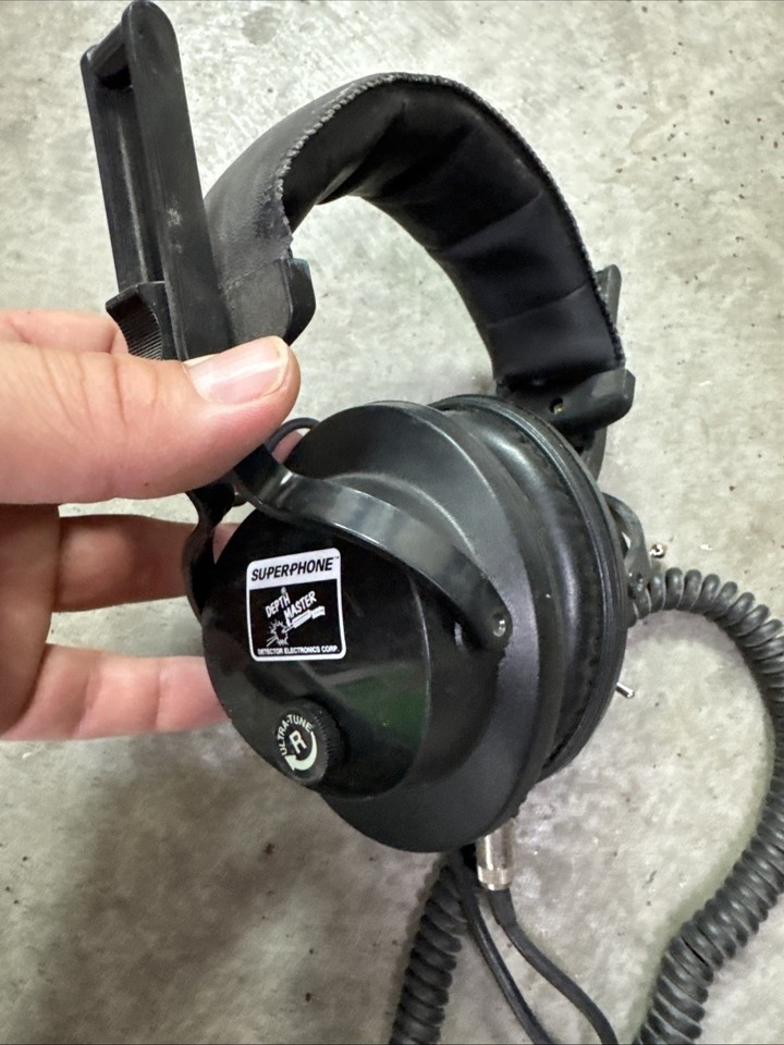 Vintage Compass Gold Star Professional Metal Detector Headset RARE READ ...