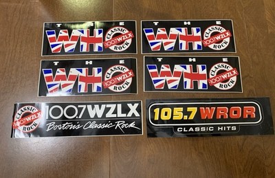 Lot of 6 Vintage Boston Radio Bumper Stickers WROR & WZLX The Who 2002 ...
