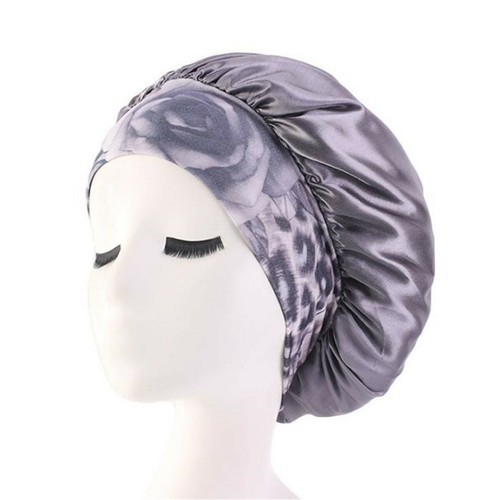 Women Hairdressing shower Hat Reusable Satin Sleep Hair Head Cover ...