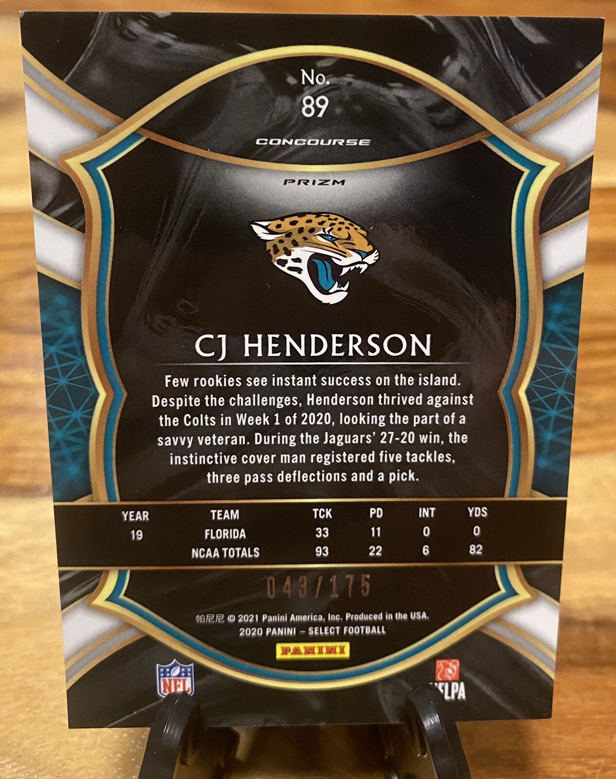 2020 Select CJ Henderson RC #89 Concourse Blue Checkerboard Prizm /175 ...