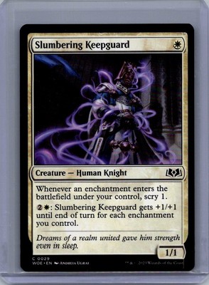 Magic the Gathering Wilds Of Eldraine Slumbering Keepguard 0029 | eBay
