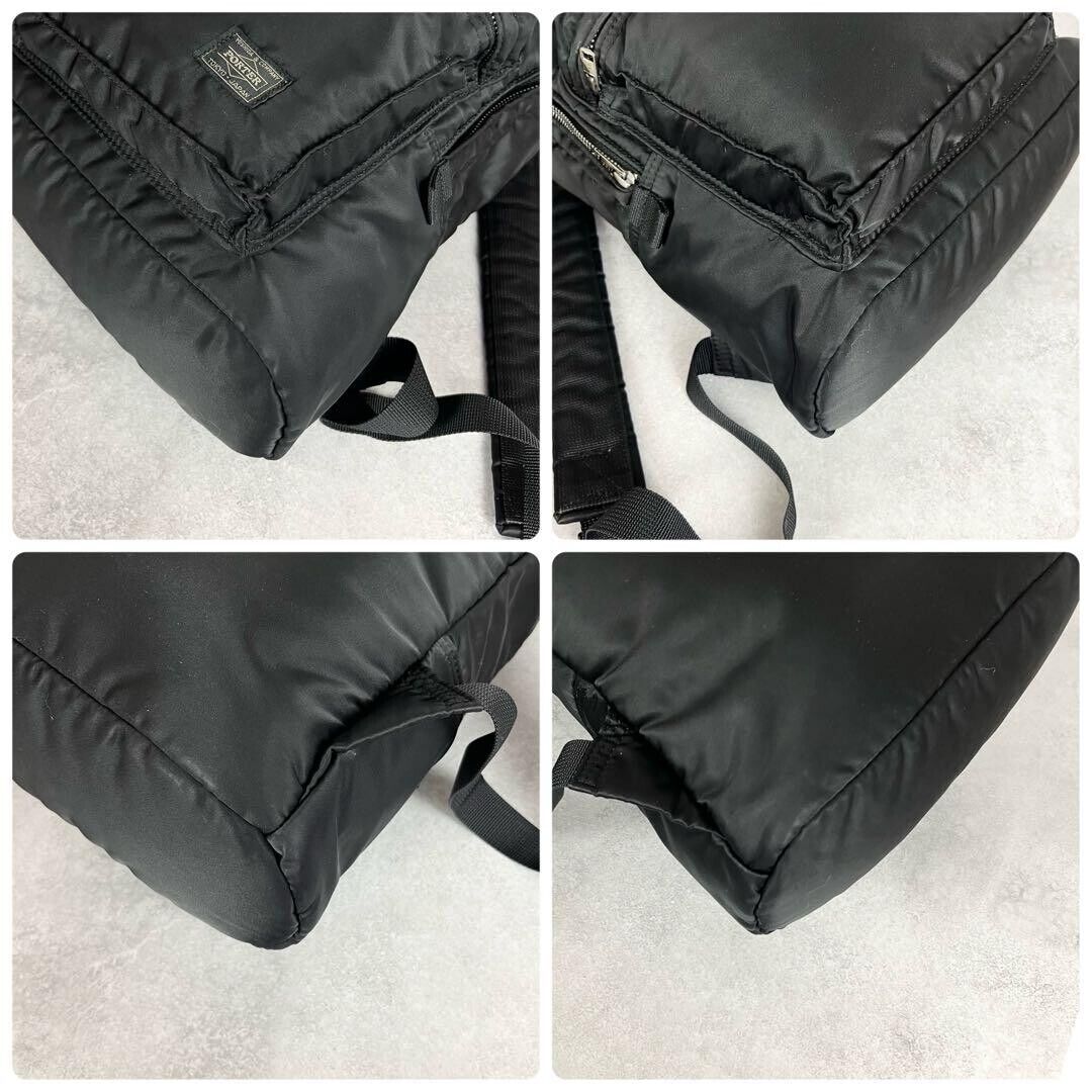 PORTER Yoshida Tanker Daypack 7L Rucksack Bag Black Orange PORTER Yoshida Tanker Daypack 7L Rucksack Bag Black Orange