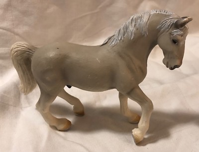 Schleich Horse 2004 Germany Stallion White Gray Animal Collectible ...