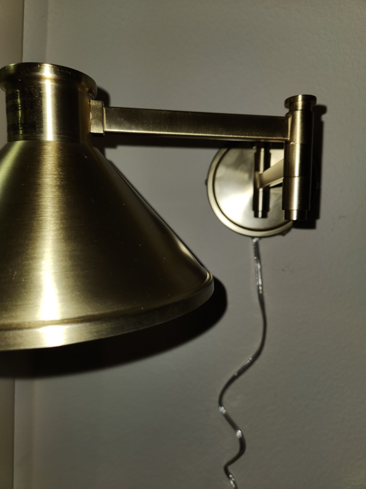 Wall Sconce swing arm style Allen & Roth Brushed Gold Modern ...