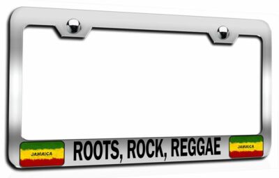 ROOTS, ROCK, REGGAE Jamaican Steel License Plate Frame (CAN BE ...