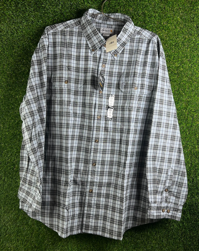 Carhartt Shirt Mens XXL 2XL Tall Rugged Flex Hamilton Blue Plaid ...