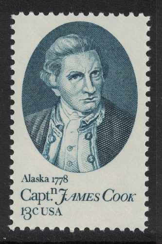 Scott 1732- Mnh- Capitaine James Cook, Alaska 1778- 13c 1978- Inutilisé ...
