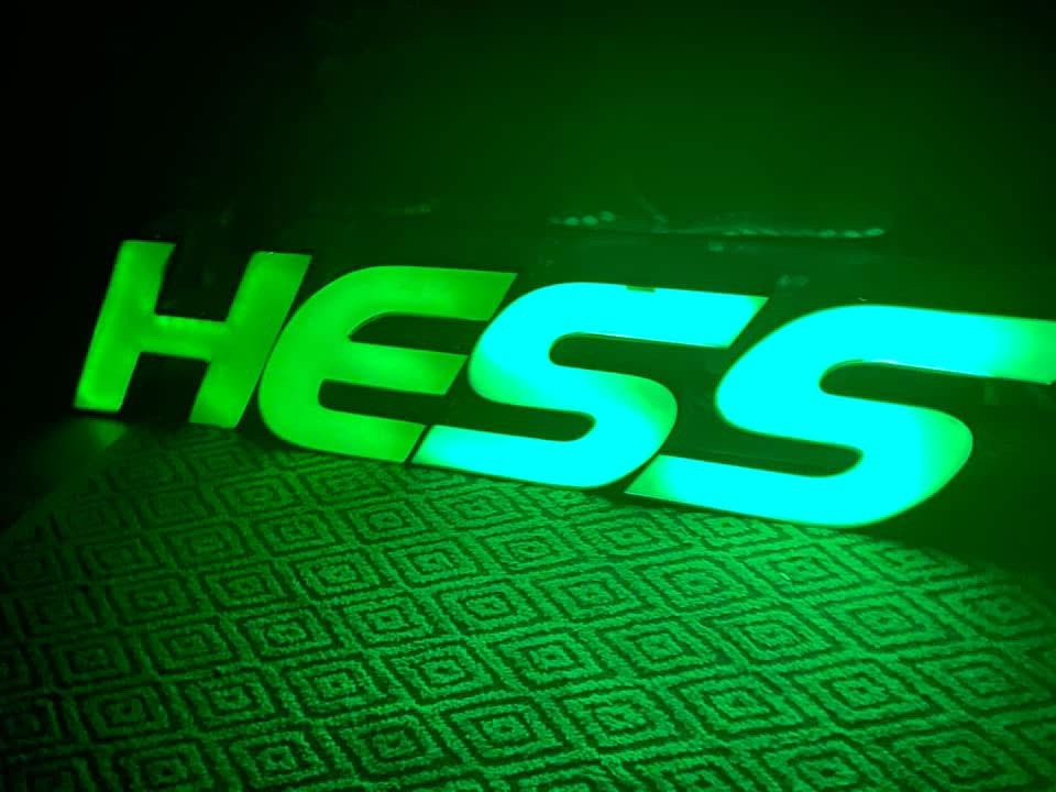 Lighted Gas Station Amerada Hess Corporation Sign | eBay