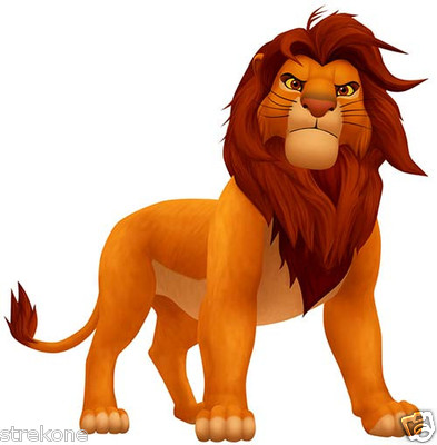 Walt Disney's SIMBA the Lion from The LION KING Window Cling Decal ...
