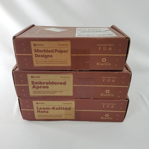 Lot of 3 - KiwiCo Maker Crate Kids Craft Stem Kits Subscription Boxes ...