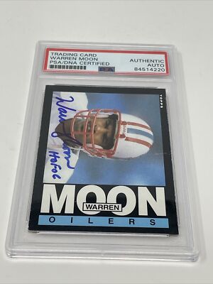 Warren Moon HOF Signed Autograph 1985 Topps Rookie Card PSA DNA | eBay