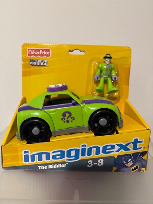 New Mint Fisher-Price DC Super Friends Imaginext The Riddler Car and ...