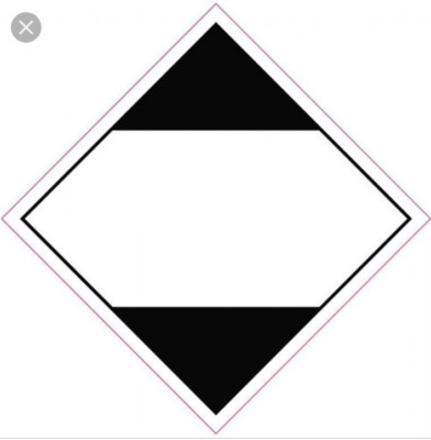 Hazard Label / Sign UN Label 100 x 100mm Quantity 4 Black & White | eBay UK