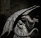 85mm Resin Figure Model Kit Fantasy Ancient Knight Dragon Rider Beast ...