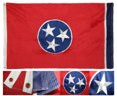 3x5 Embroidered Tennessee State 210D-S Premium Quality Nylon Flag 3'x5 ...