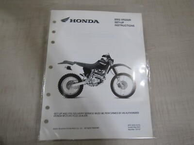 HONDA SET-UP INSTRUCTIONS 2002 XR250R | eBay