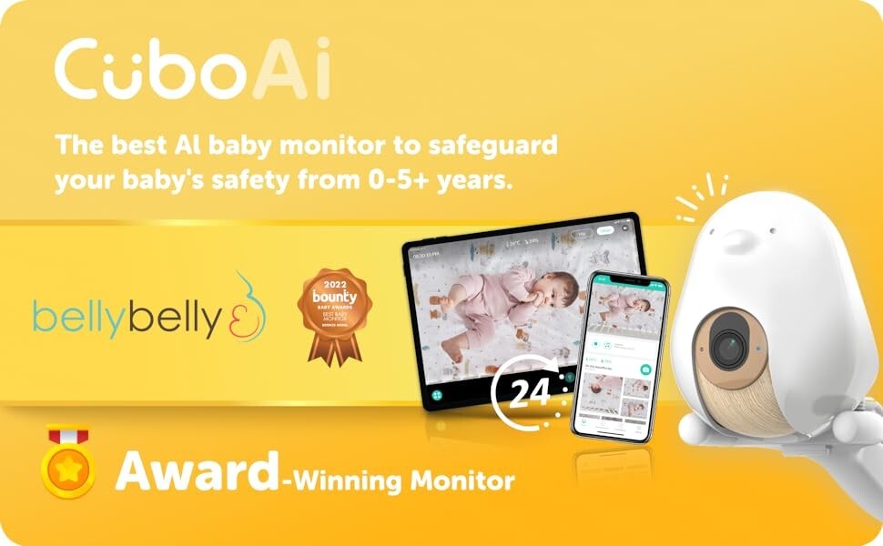 Cubo Ai Plus Smart Baby Monitor 108Op HD Night Vision Camera NEW with ...