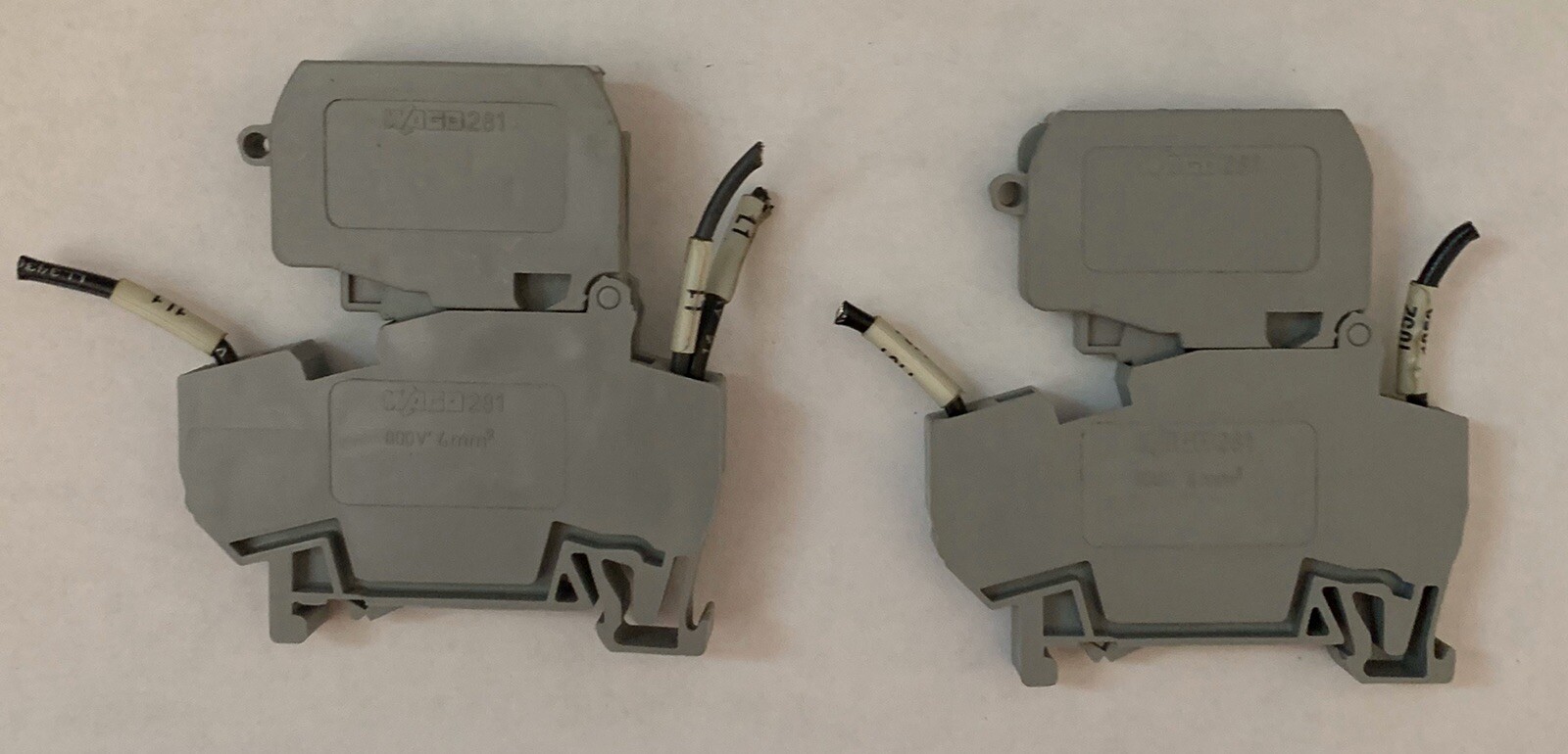 LOT OF (3) 281-611 281611 WAGO 281 2- CONDUCTOR FUSE TERMINAL BLOCKS | eBay