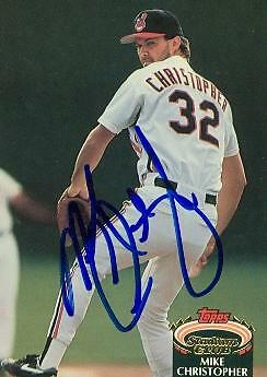 Mike Christopher autographed Baseball Card (Cleveland Indians) 1992 TSC ...