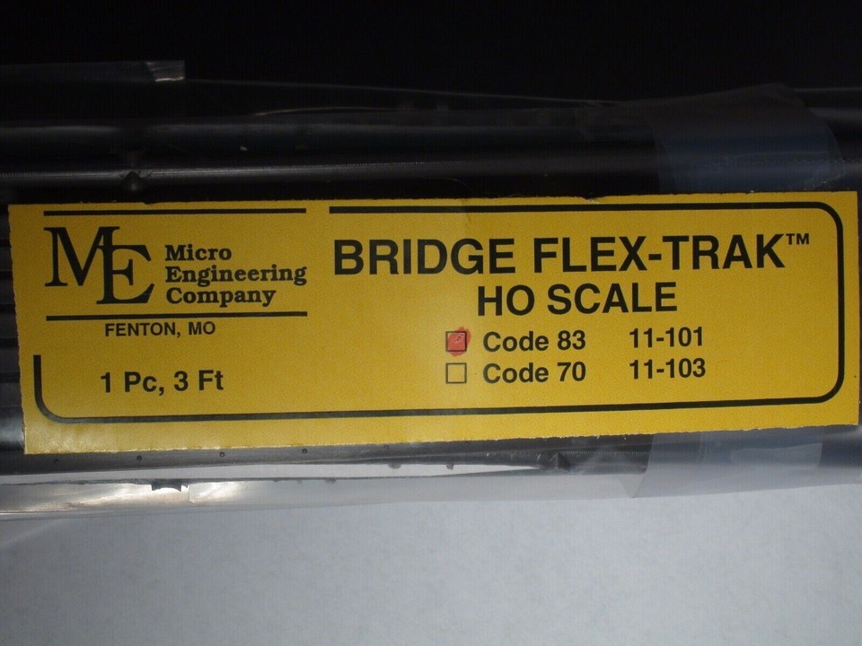 Micro Engineering HO Scale ~ Bridge Flex-Track W/Wide Ties & Guard Rail ...