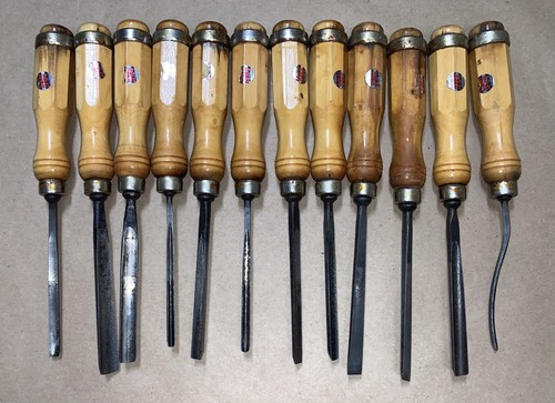 FREUD WOOD WORKING CARVING CHISELS LOT OF 12 USED ITALY | eBay