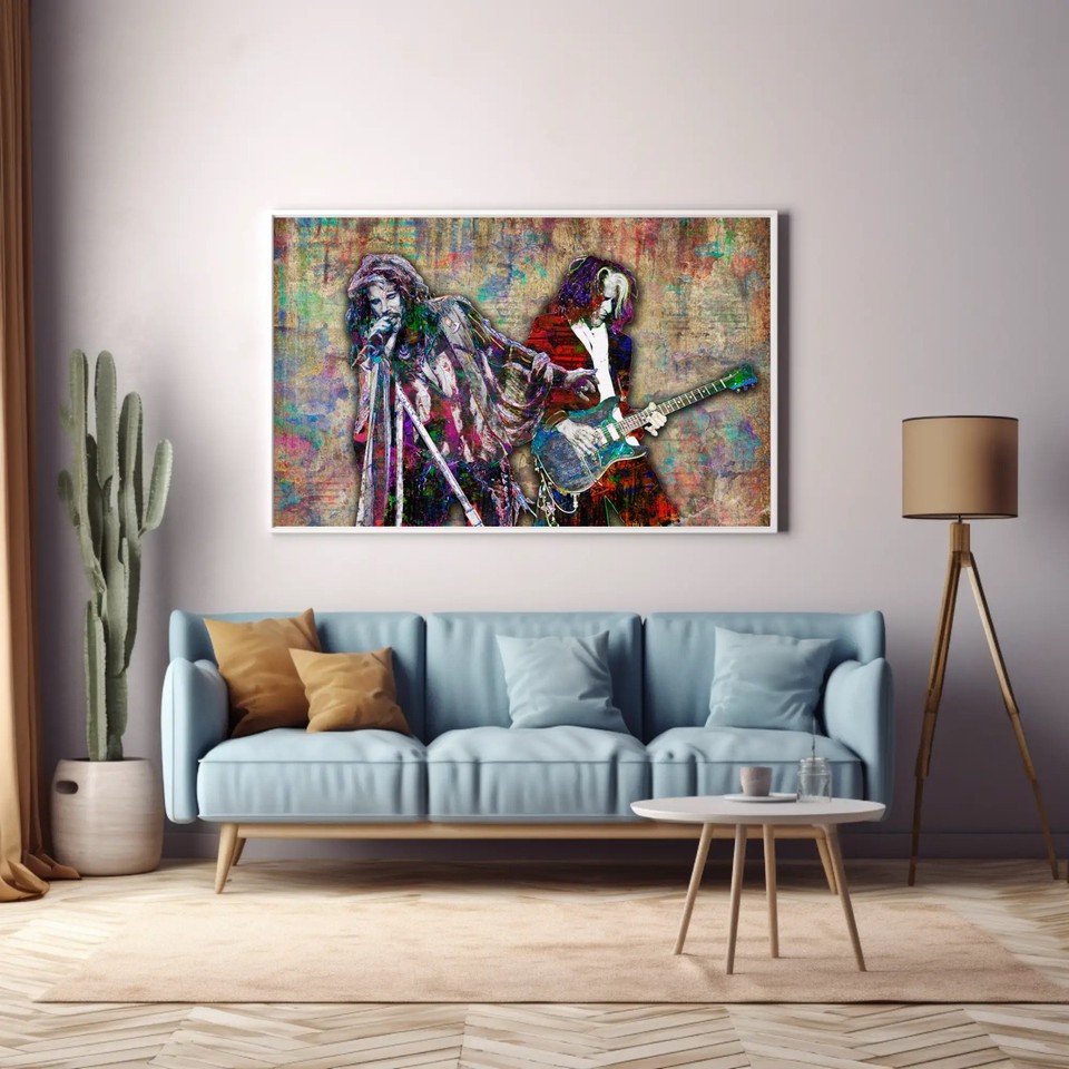 AEROSMITH 13x19in Poster – Steven Tyler & Joe Perry Art Print Free ...