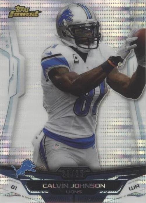 2014 Topps Finest - Calvin Johnson #100 Pulsar Refractor /25 for sale ...