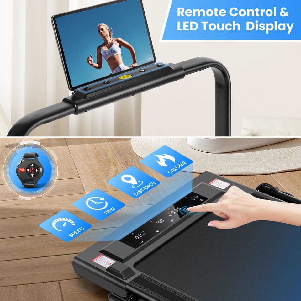 Under Desk Treadmill With Incline,Walking Pad With Handle Bar & Remote ...