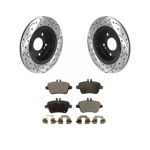 Rear Drill Slot Brake Rotors Ceramic Pad Kit for 2017 Mercedes-Benz ...