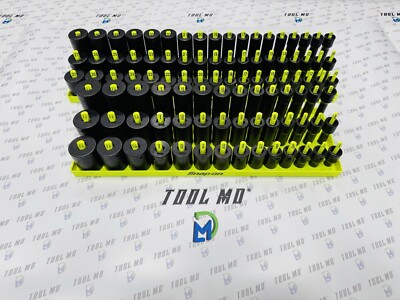 Snap-on Tools HI VIZ YELLOW 96pc 1/2" Drive 6pt Metric & SAE IMPACT ...