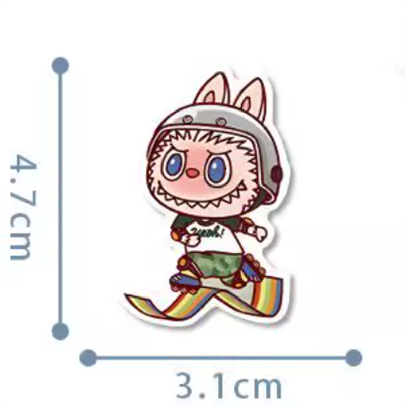 80 pieces Labubu cartoon decoration hand drawn waterproof stickers ...