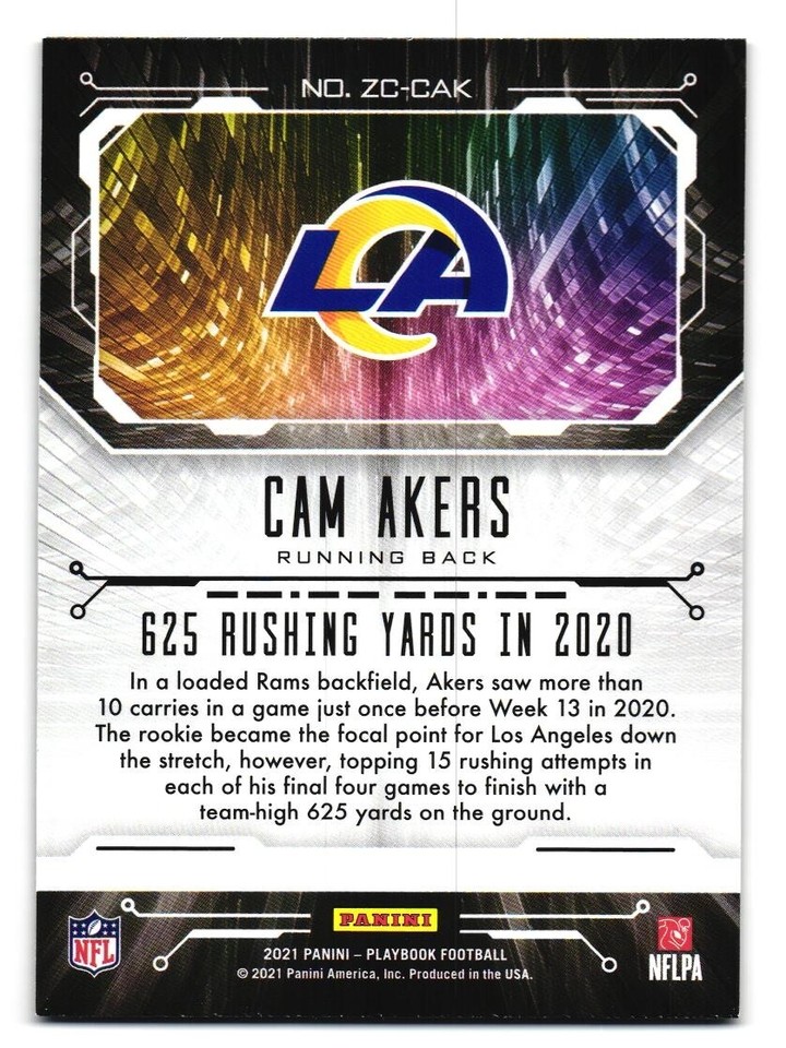 2021 Panini Playbook #ZC-CAK Cam Akers Zoning Commission | eBay