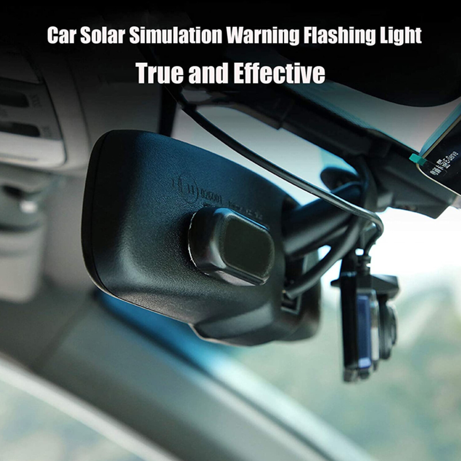 2PCS Solar Power LED Car Fake Alarm Security Anti-Theft Flashing Light ...