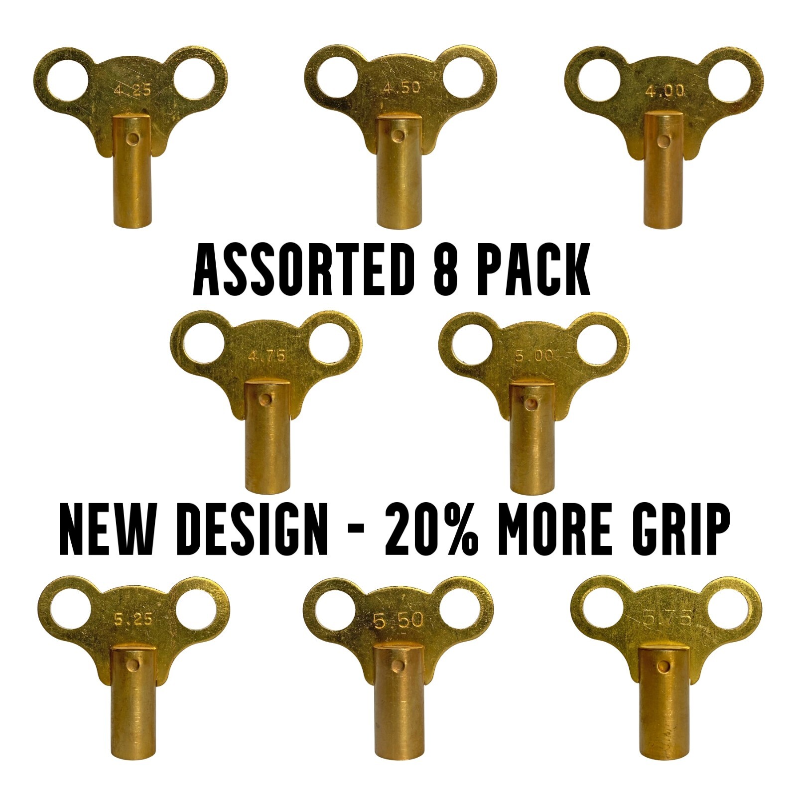 CAST IRON RADIATOR KEY SOLID BRASS PLUMBING BLEED AIR SQUARE KEY 9 ...