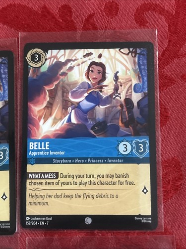 4x Lorcana Archazia's Island - Belle - Apprentice Inventor - 159/204 ...