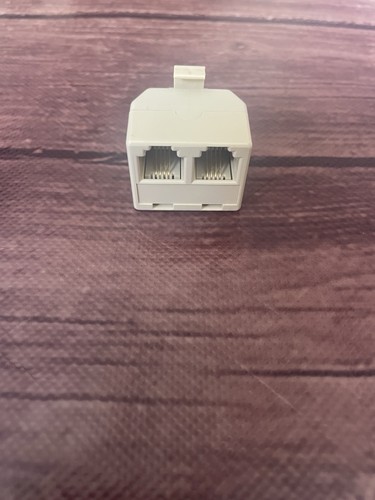 RJ11 TO 2x RJ11 Dual Jack Modular Adapter Splitter Tan | eBay