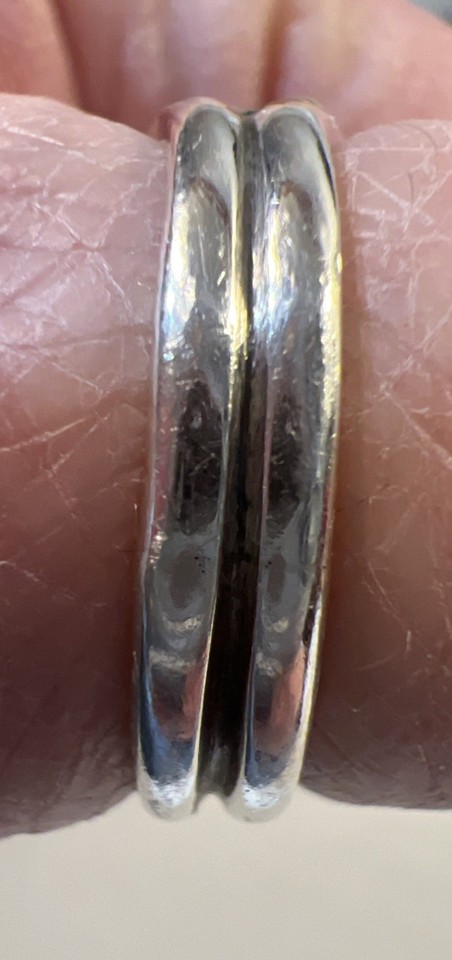 Navajo S. Ray 925 Silver & Rolled Gold Overlay Ring Pink Opal & Pink ...