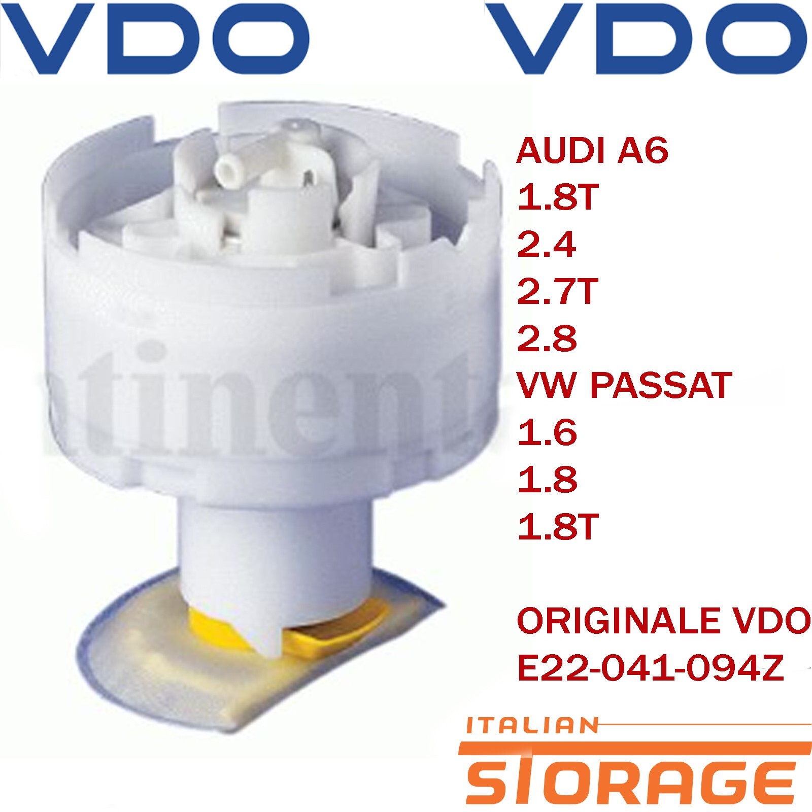 Audi A6 Vw Passat Pompe À Essence Vdo E22041094Z 4B0906087E 8E0906087D ...