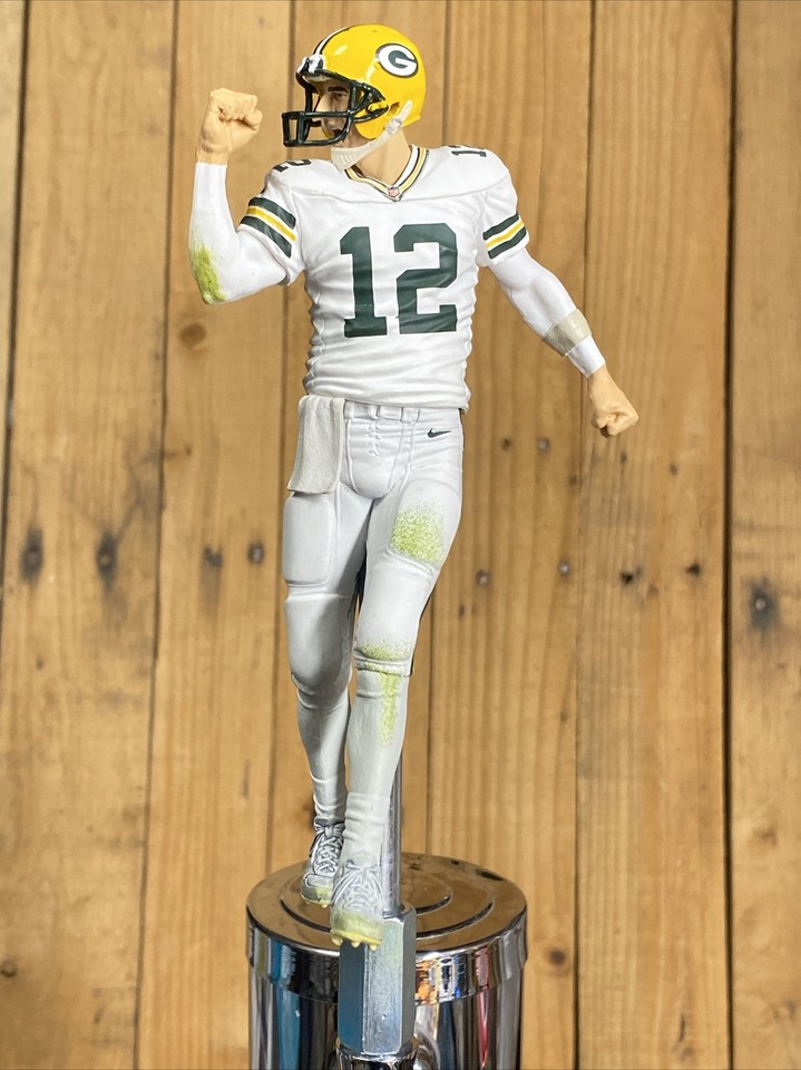 Green Bay Packers Beer Tap Handle Aaron Rodgers Football White Keg ...