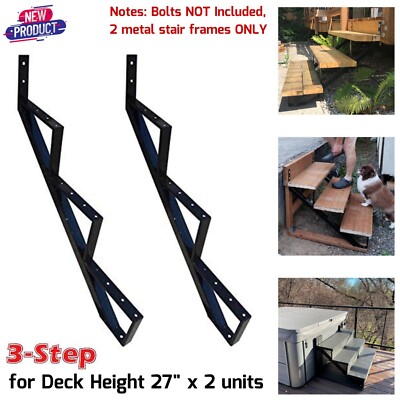 Step Stair Riser Frame for Deck Height 27'' Stair Stringer Entry Porch ...