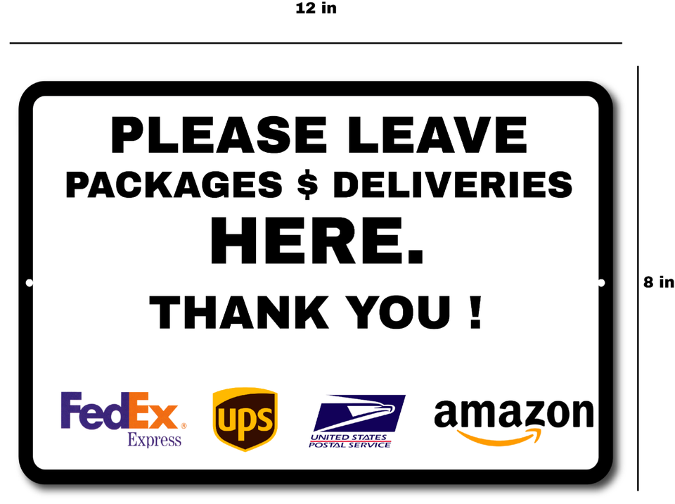 Do Not Knock Tin Metal Sign Please Leave Deliveries &Packages Here ...