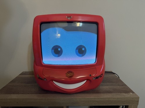 Disney Pixar Cars Lightning Mcqueen 13" CRT TV DVD Combo Television ...