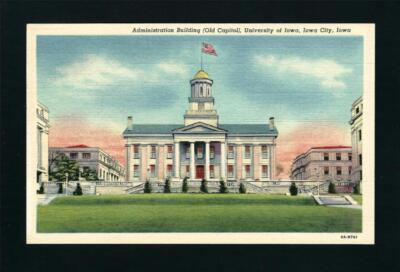 Iowa City 1940s University Iowa Administration Building, Old Iowa State ...