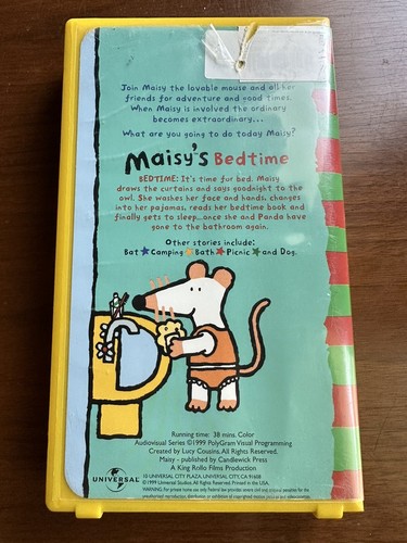 Maisy's Bedtime VHS 1999 - Animated Mouse Yellow Clamshell 96898472036 ...
